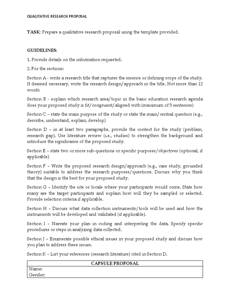 Capsule Proposal Template | PDF