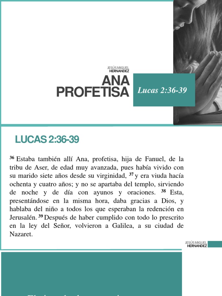 Ana Profetisa | PDF | Jesús | María, madre de Jesús