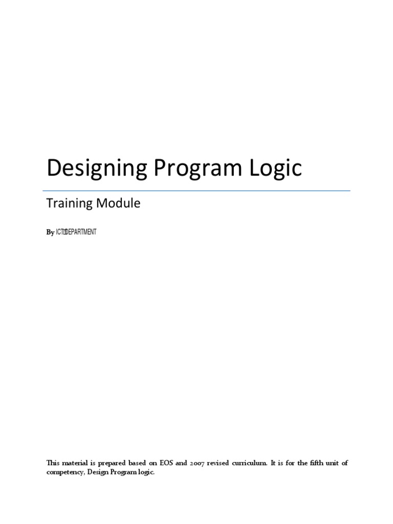 05 - Designing Program Logic | PDF 05 - Designing Program Logic | PDF