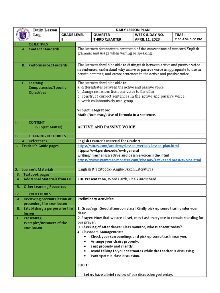 DLP Observation | PDF | Language Arts & Discipline