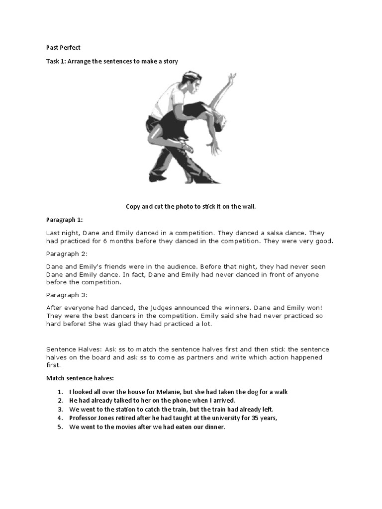 Lesson Plan 5 - Past Perfect Tasks | PDF