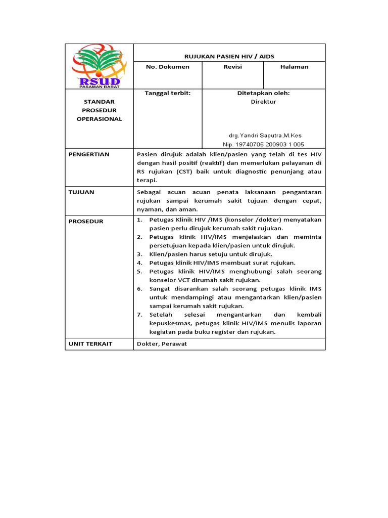 24 Spo Pasien Rujukan Hiv | PDF