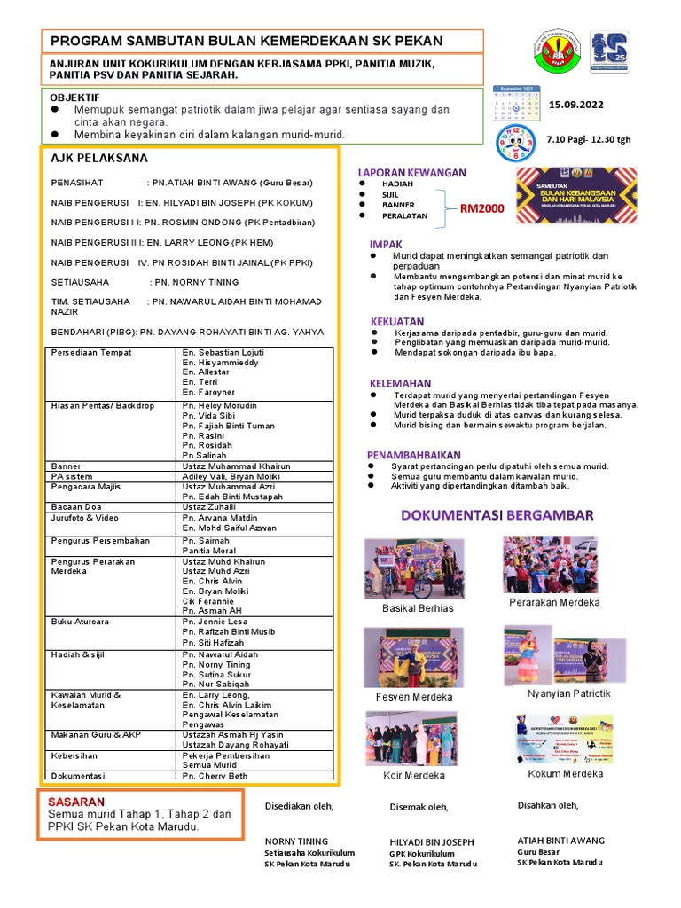 Opr Sambutan Bulan Kemerdekaan SKPKM 2022 | PDF