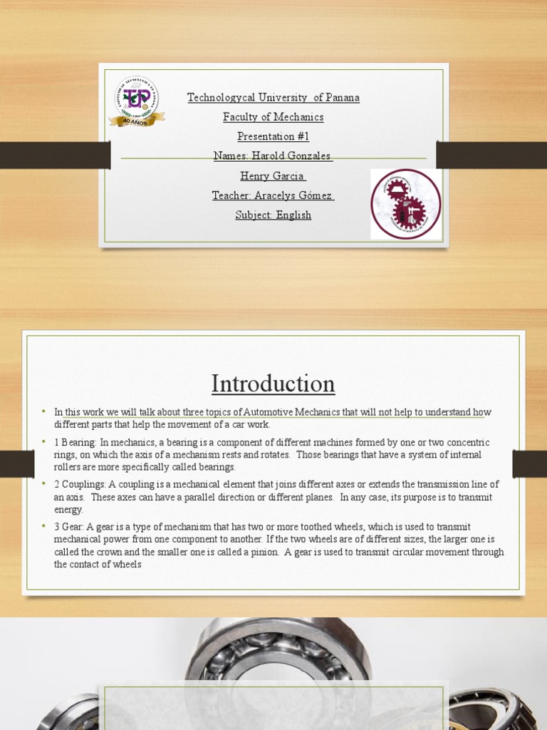 Presentation of English (1) Henry y Harold. | PDF | Gear | Bearing ...