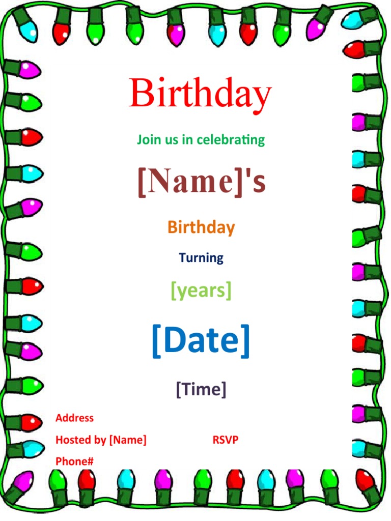 Contoh Kad Jemputan | PDF