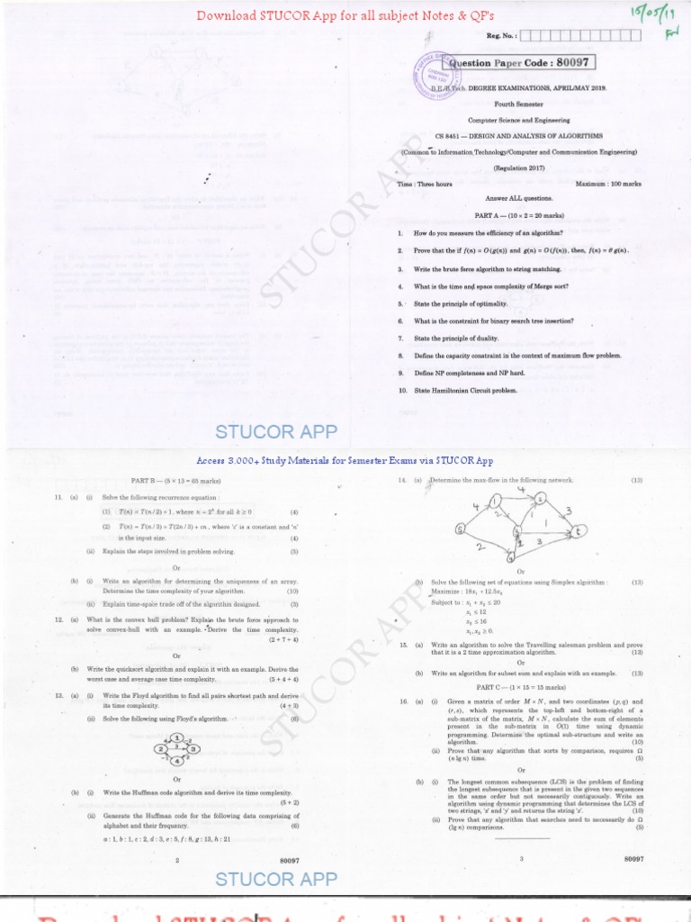 Stucor QP Cs8451 | PDF