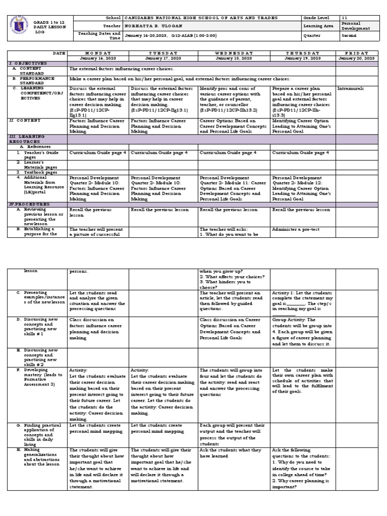 DLL Perdev Q2 Week 7.1 | PDF