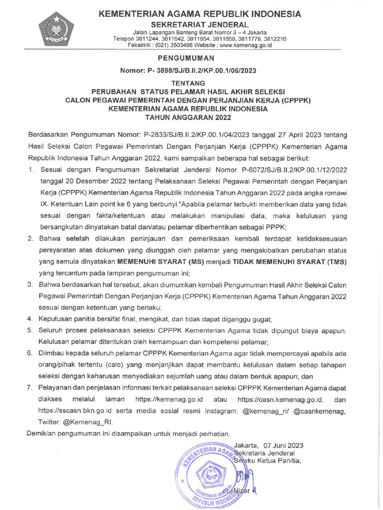 pengumuman-perubahan-status-pelamar-hasil-akhir-seleksi-calon-pegawai-pemerintah-dengan ...