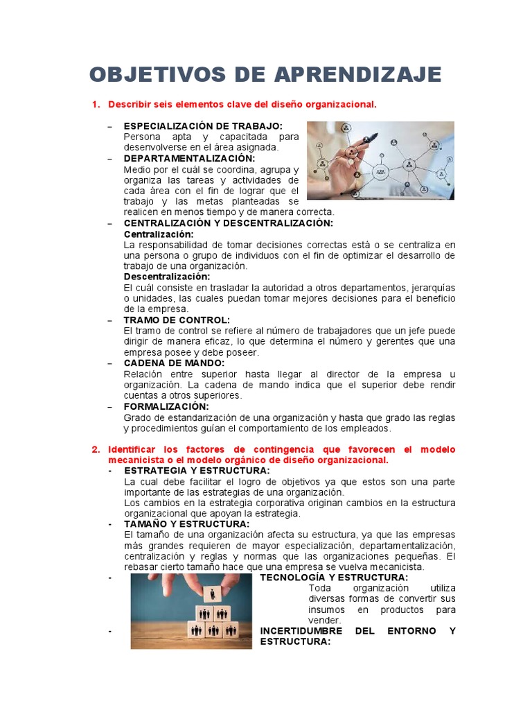 Objetivos de Aprendizaje | PDF | Negocios económicos | Business