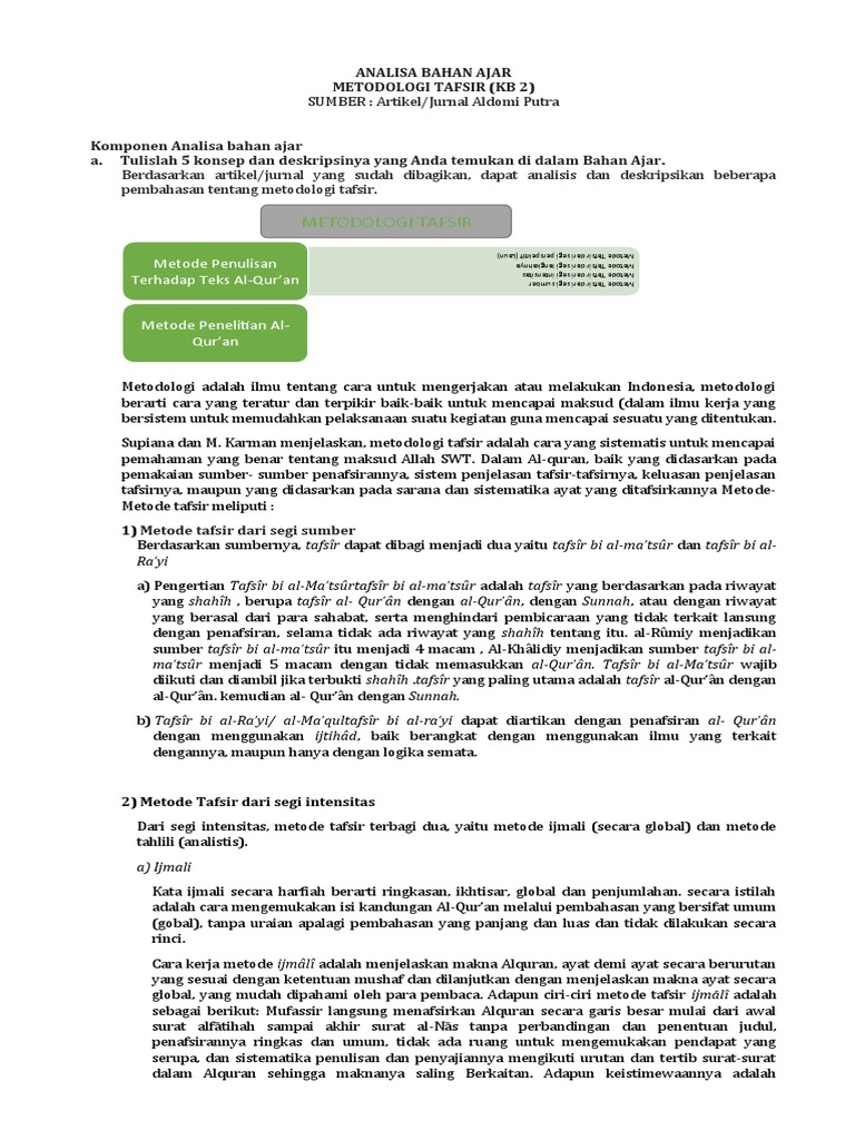 Analisa Bahan Ajar Modul 4 KB 2 | PDF