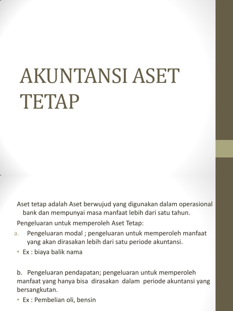 Akuntansi Aset Tetap-1 | PDF