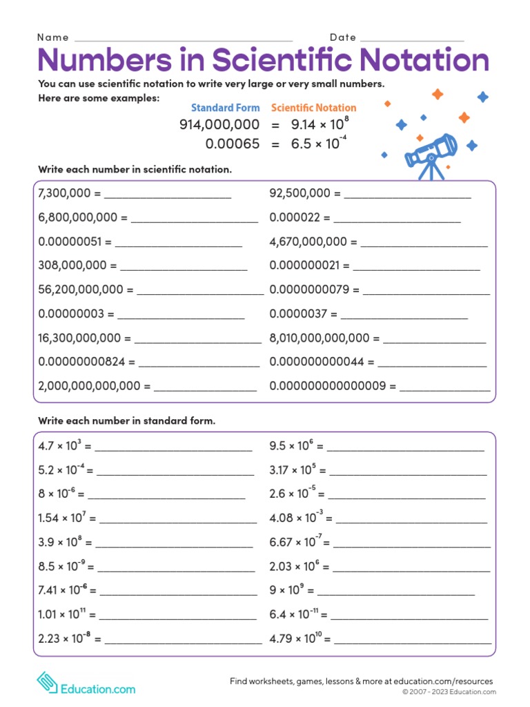 Scientific Notation Practice Exercises | PDF | Career & Growth | Business