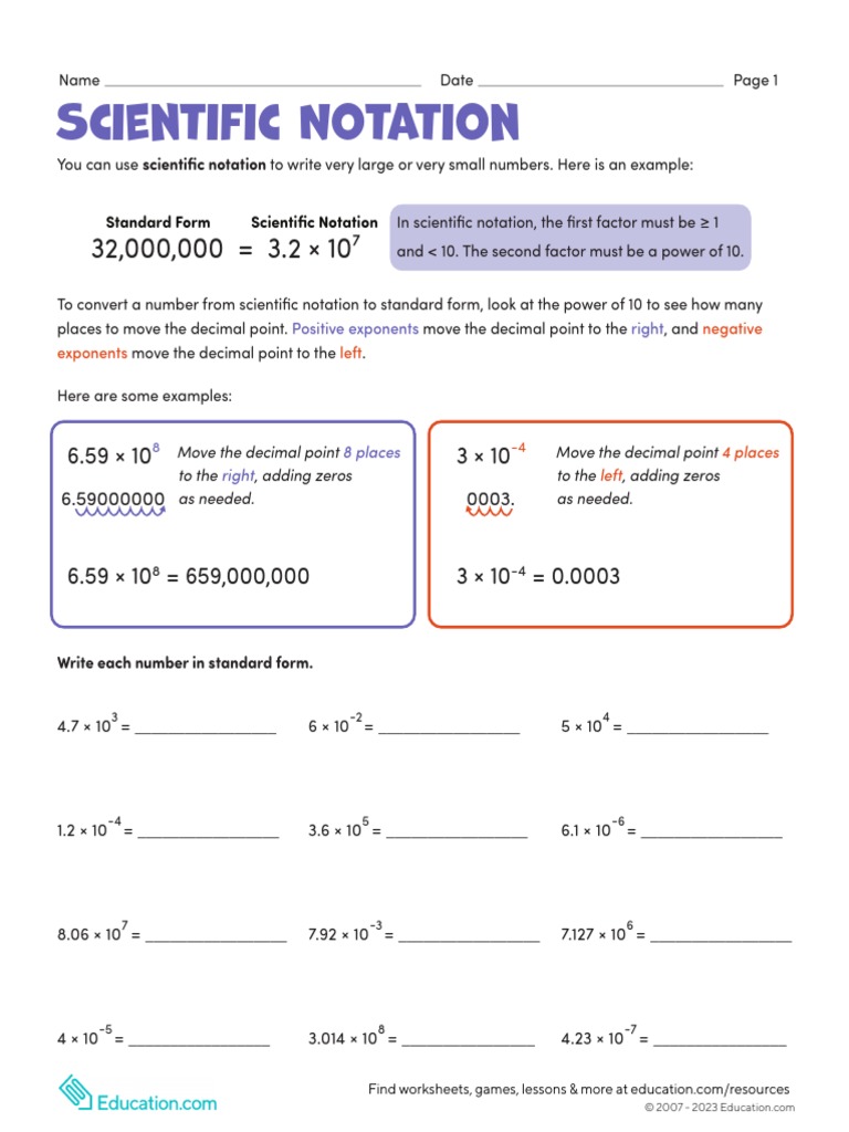 Scientific Notation 1 | Download Free PDF | Numbers | Mathematical Concepts