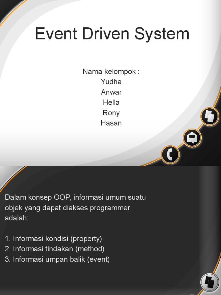 Event Driven System: Nama Kelompok: Yudha Anwar Hella Rony Hasan | PDF
