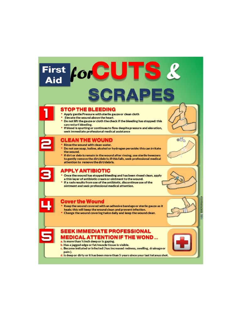 First Aid - CUTS & SCRAPES | PDF