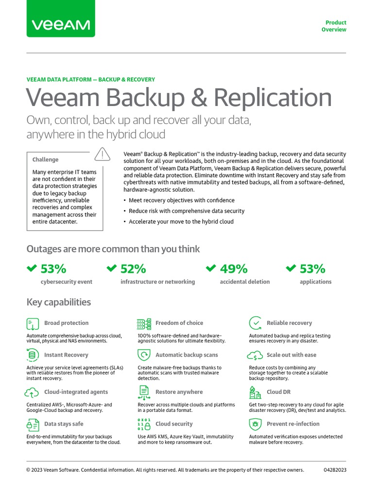 Veeam Backup Product Overview | PDF | Cloud Computing | Backup