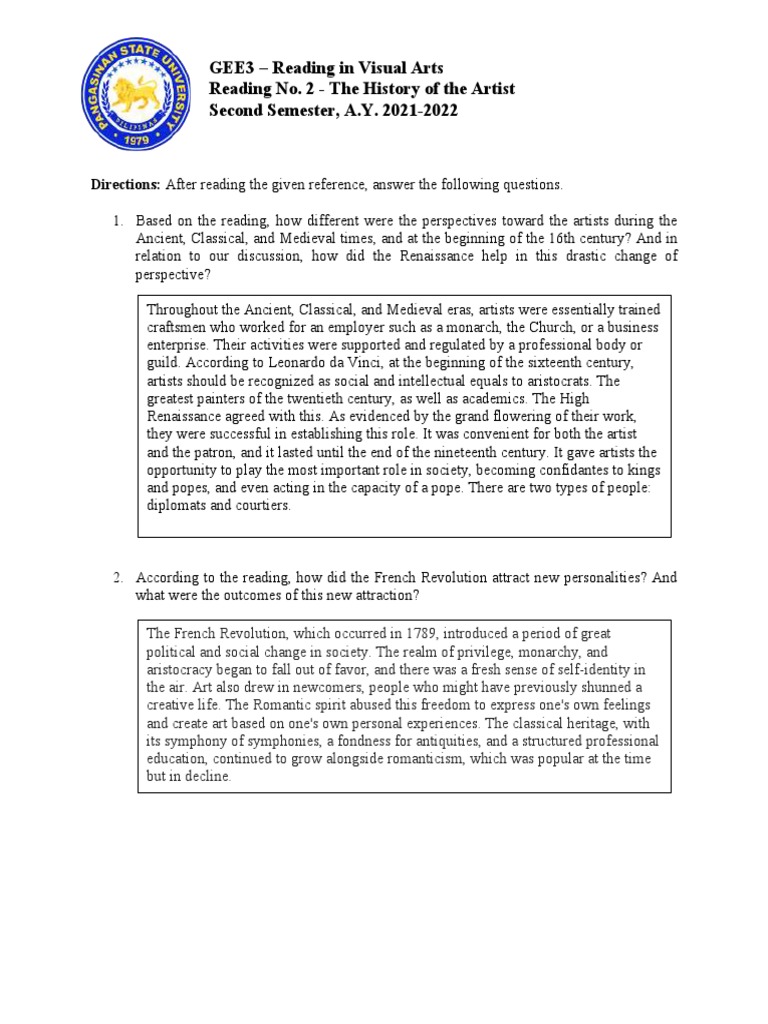 Gabon Eloisa Reading Assign 2 | PDF | History