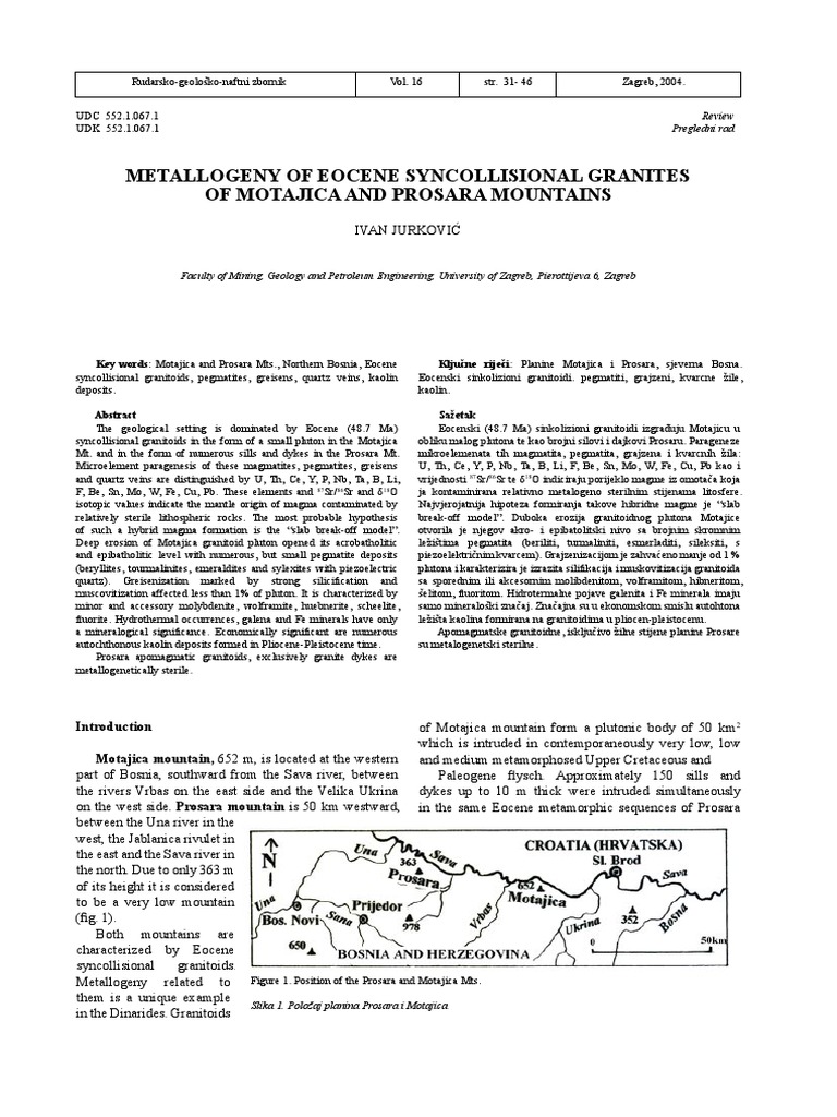 Jurković Nemetalicne Mineralne Sirovine | PDF | Minerals | Granite