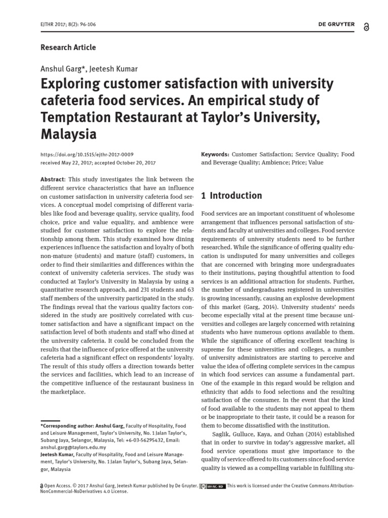 Exploring Customer Satisfaction With University | PDF