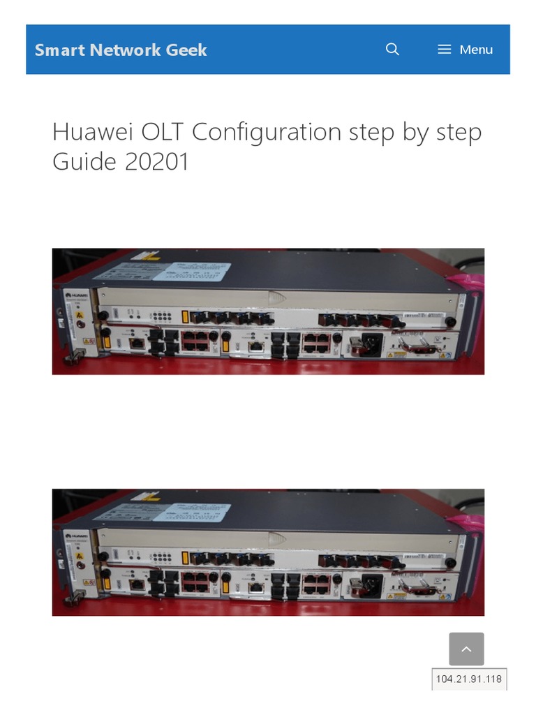 Huawei OLT Configuration Step by Step Guide 20201 - Smart Network Geek | PDF