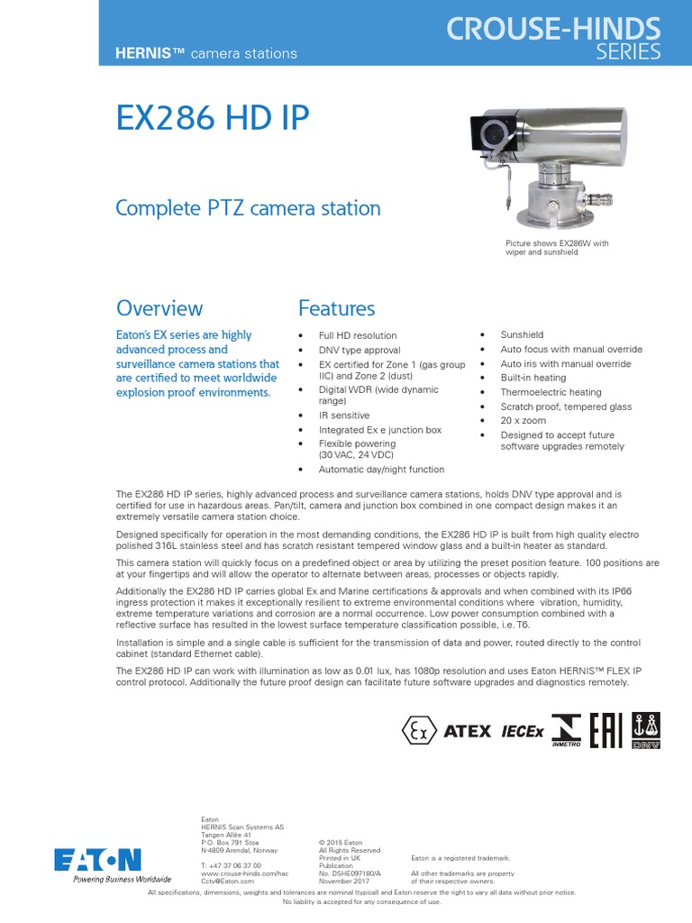 Dshe097180 A Ex286 HD Ip | PDF | Camera | Internet Protocols
