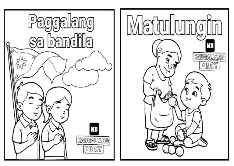 Kaugaliang Pinoy Coloring Worksheet | PDF
