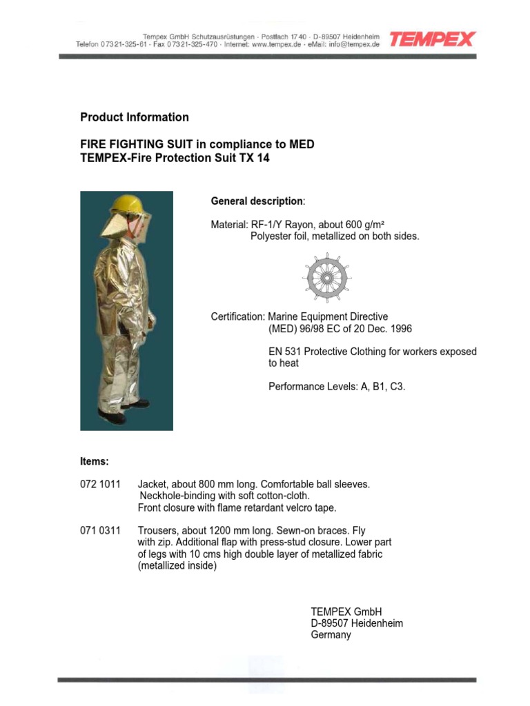 Tempex - Fire Suit | PDF