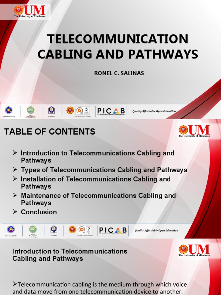 Telecommunications Cabling and Pathways Salinas | PDF