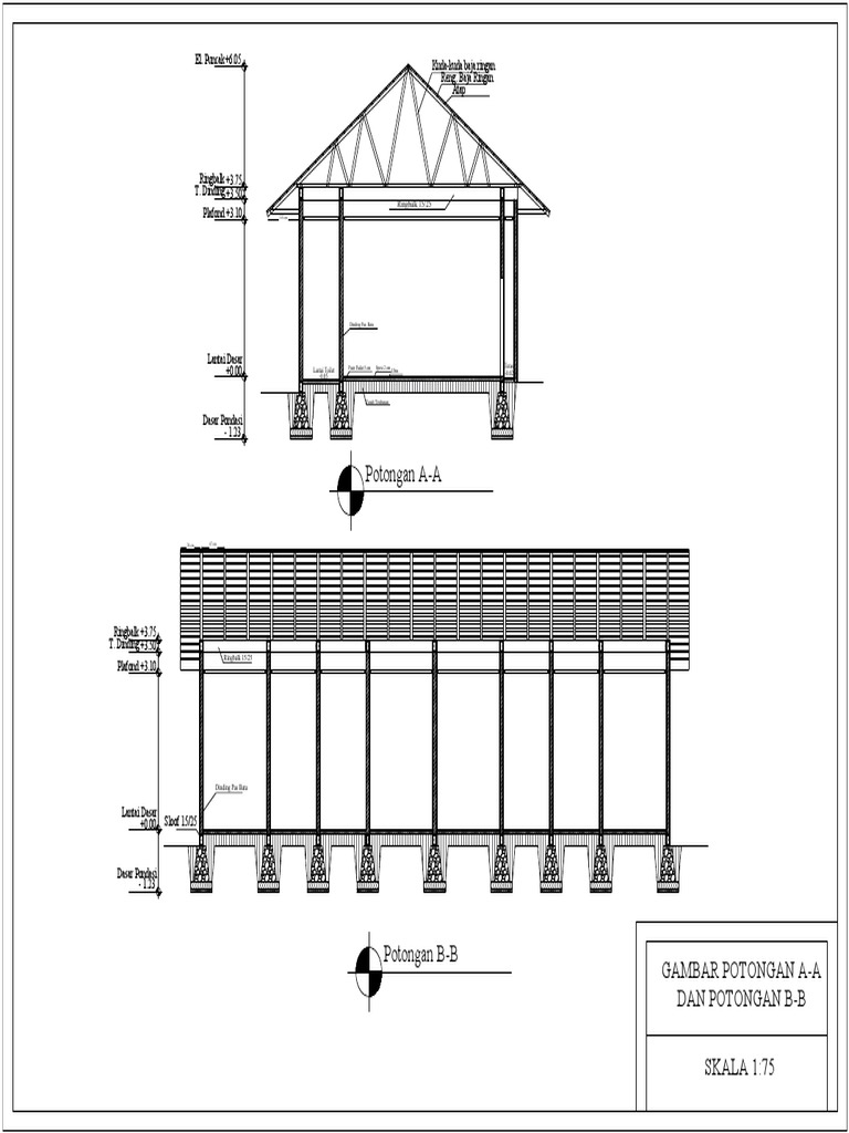 Detail Potongan Atap Baja Ringan | PDF