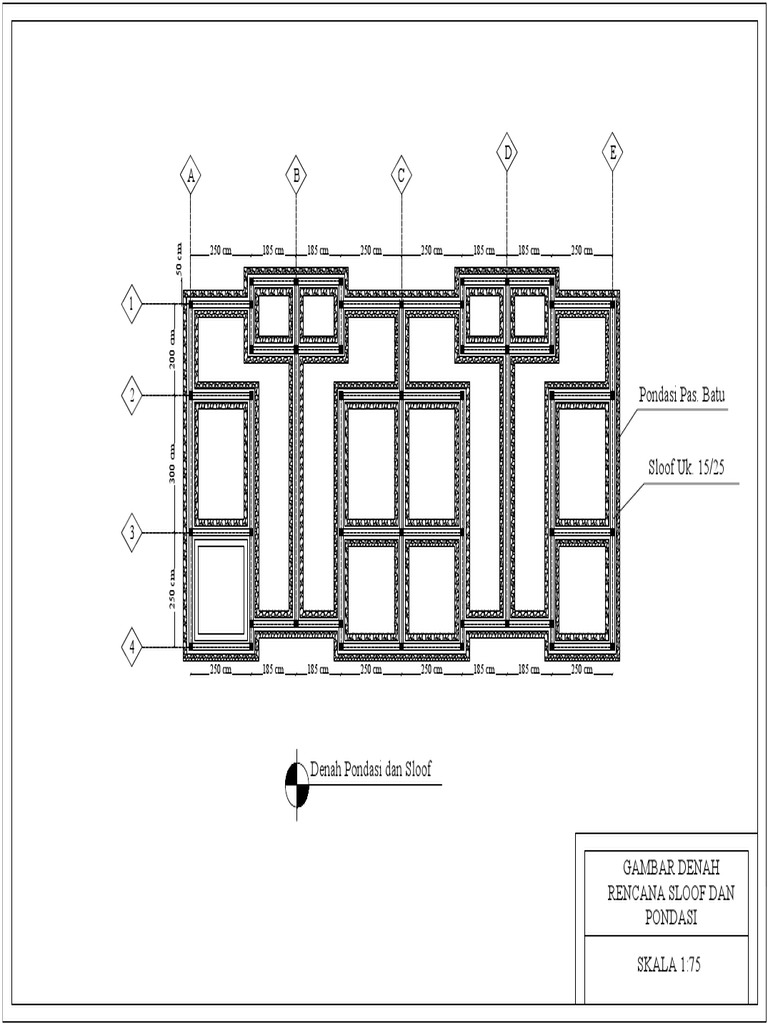 5.Denah Sloof dan Pondasi | PDF