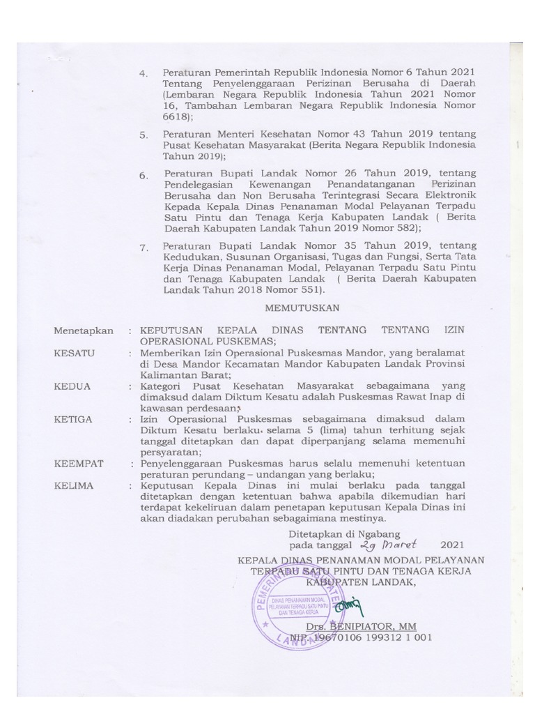 Sio Puskesmas Mandor | PDF