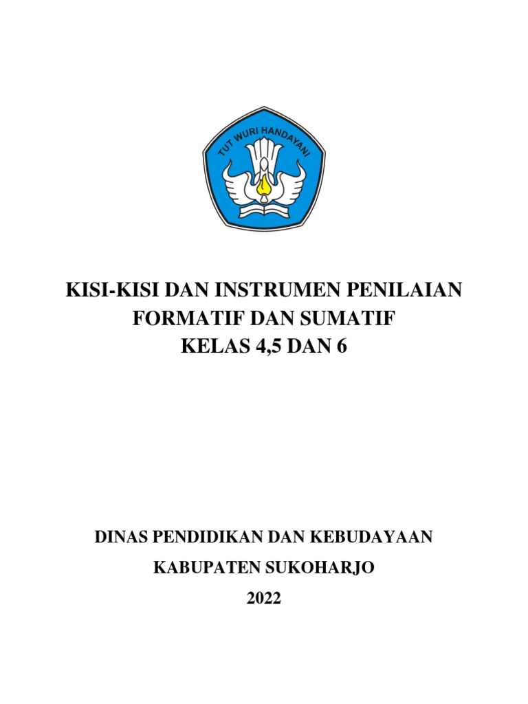 Kisi-Kisi Soal Dan Instrumen Penilaian Kelas 4,5 Dan 6-1-2 | PDF