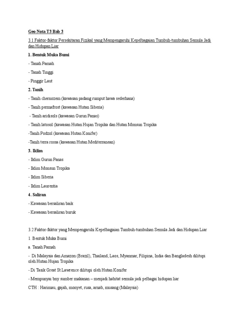 Geo Nota T3 Bab 3 | PDF