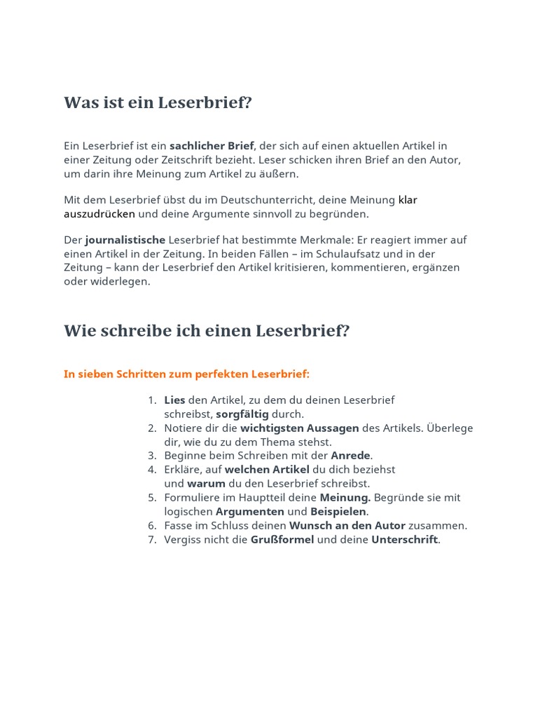 Leserbrief Studyflix | PDF