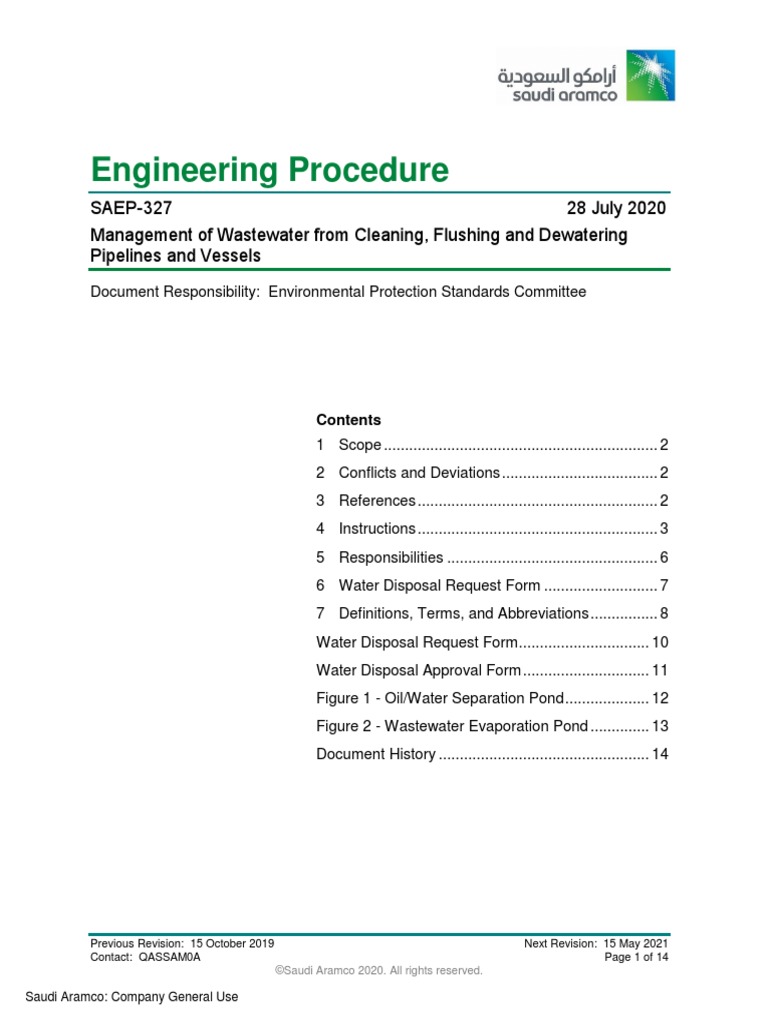 Saep 327 | PDF | Water | Waste Management