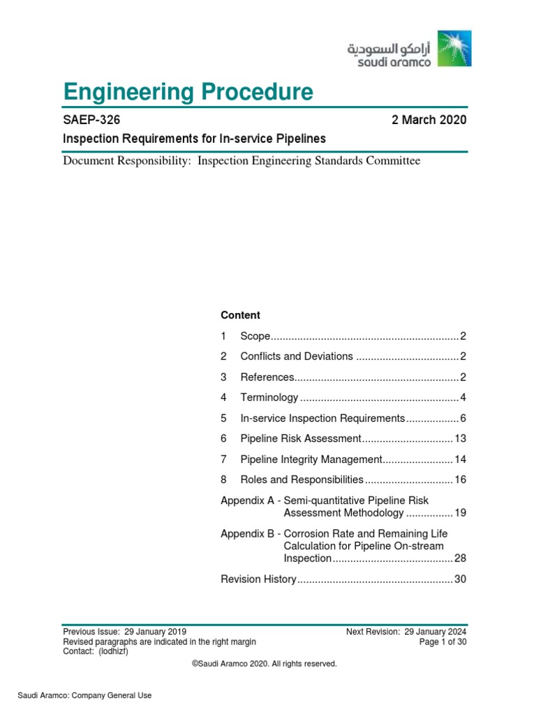 Saep 326 | PDF | Pipeline Transport | Nondestructive Testing