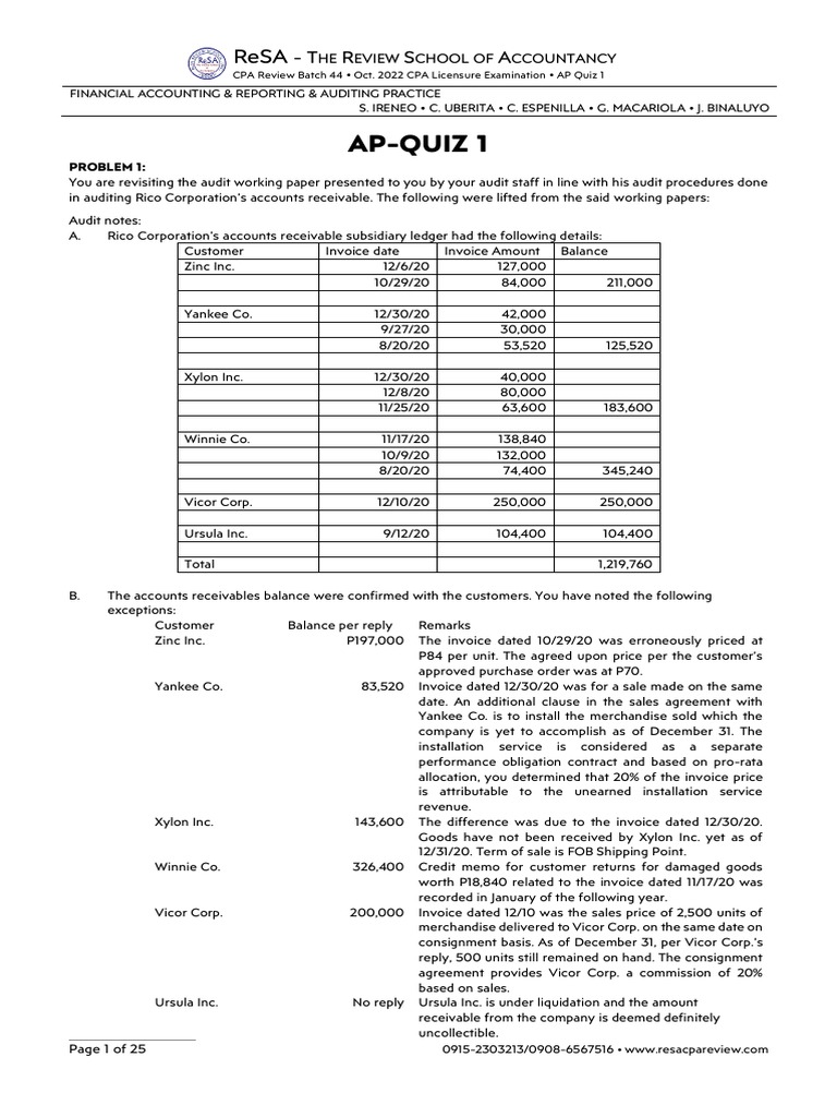 AP Quiz 1 B44 1 | PDF | Banks | Interest