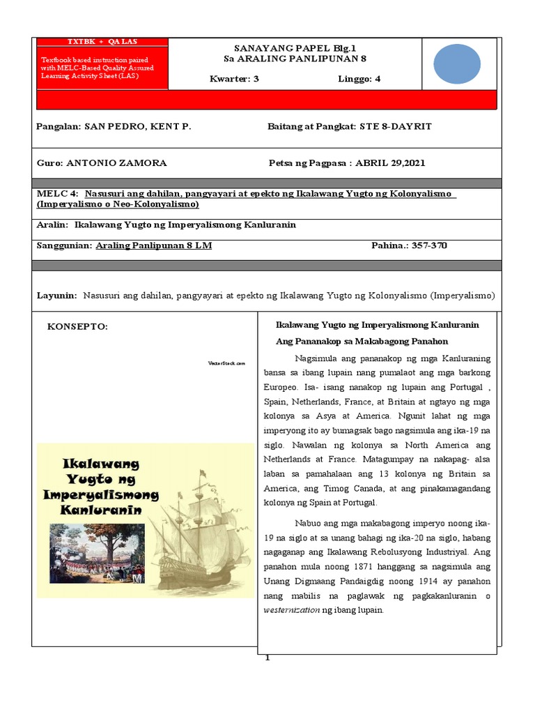 AP8 LAS Q3 wk4 | PDF