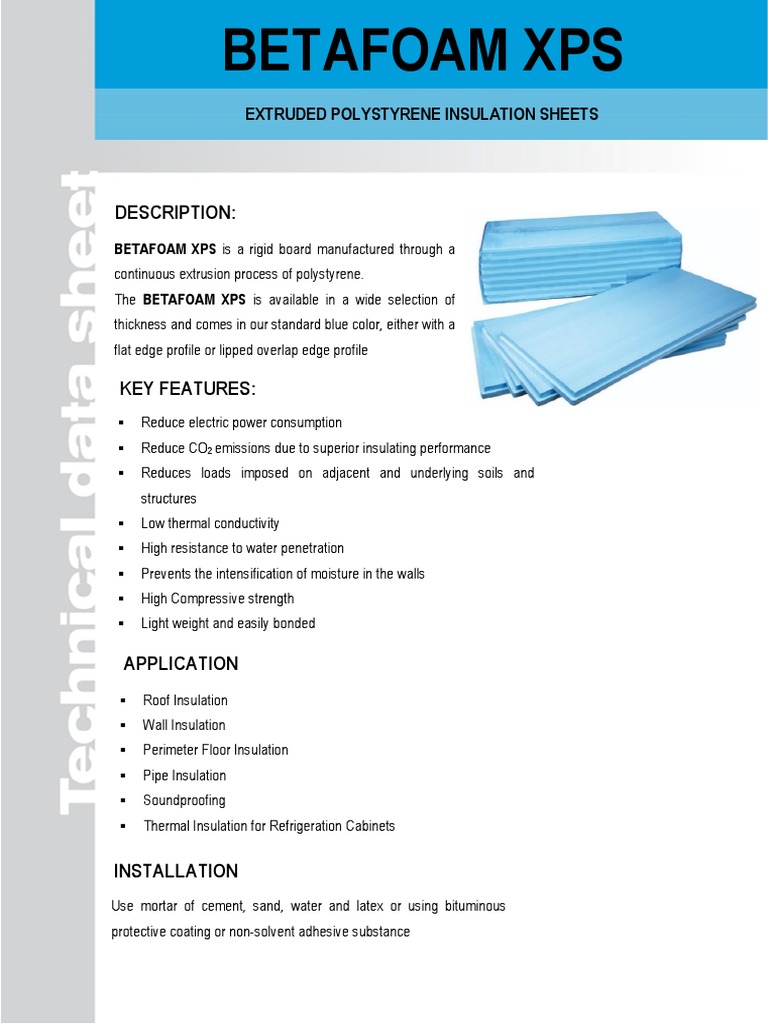 Betafoam Xps | PDF | Polystyrene | Thermal Insulation