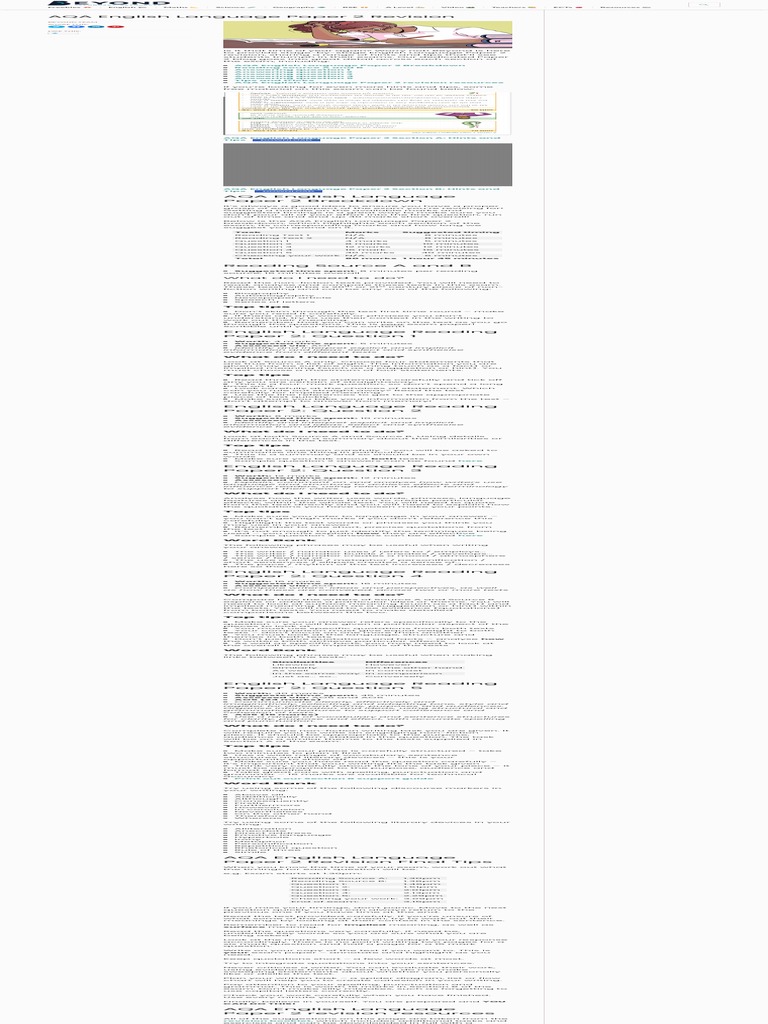 AQA English Language Paper 2 Revision - Beyond GCSE Revision | PDF