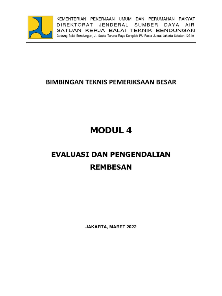 Modul 4 - Evaluasi & Pengendalian Rembesan | PDF