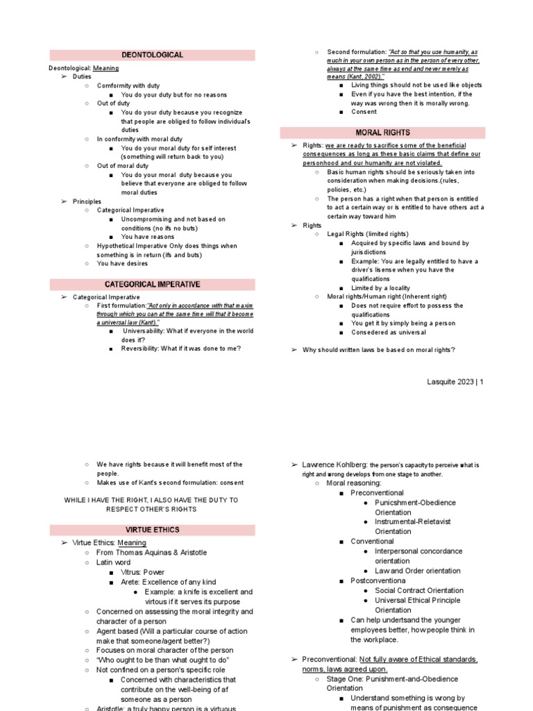 Ethics Finals Revewer | PDF | Metaphysics | Social Institutions