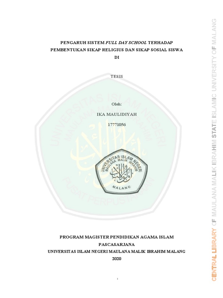 Full Day School dan Sikap Religius Siswa | PDF | Agama & Spiritualitas