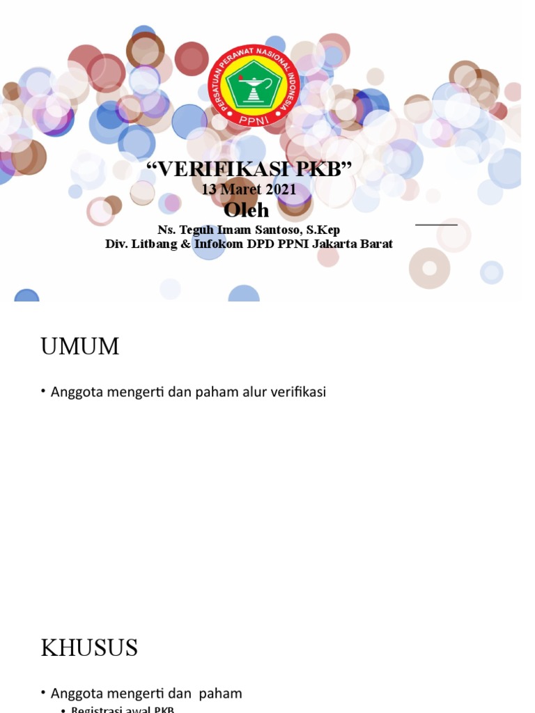Verifikasi PKB | PDF