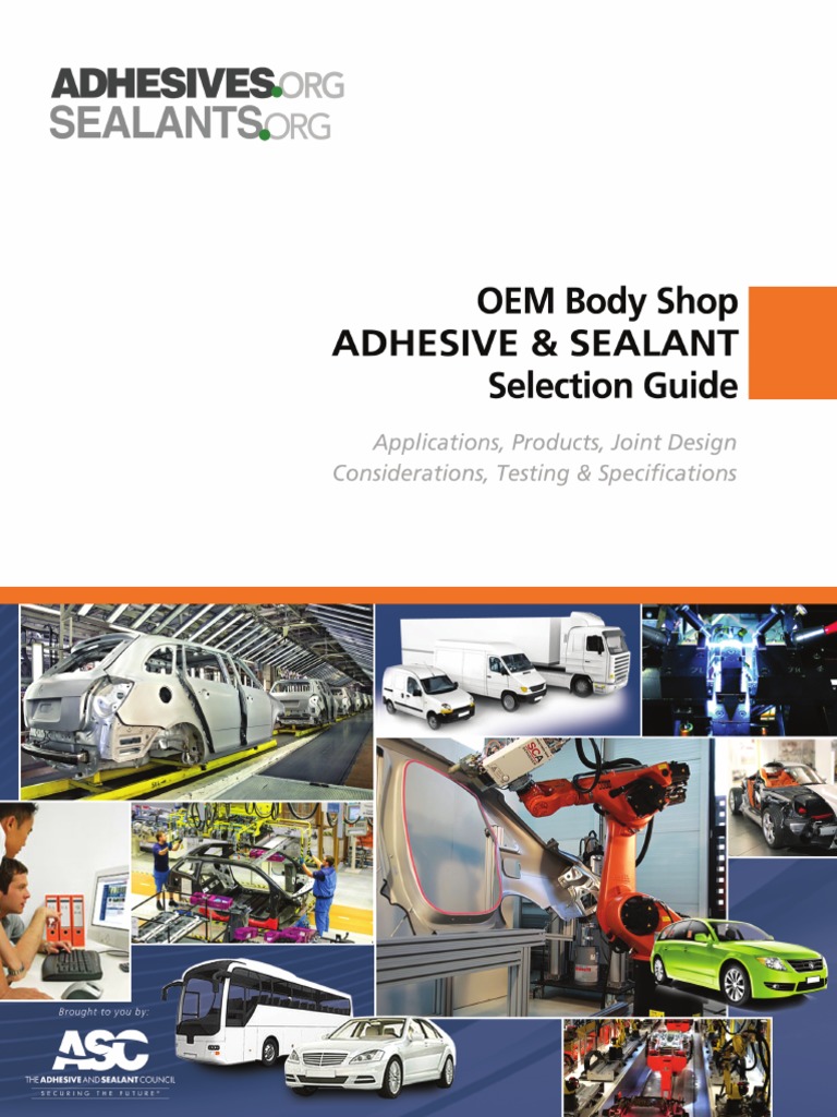 Adhesive And Sealant Selection Guide Pdf