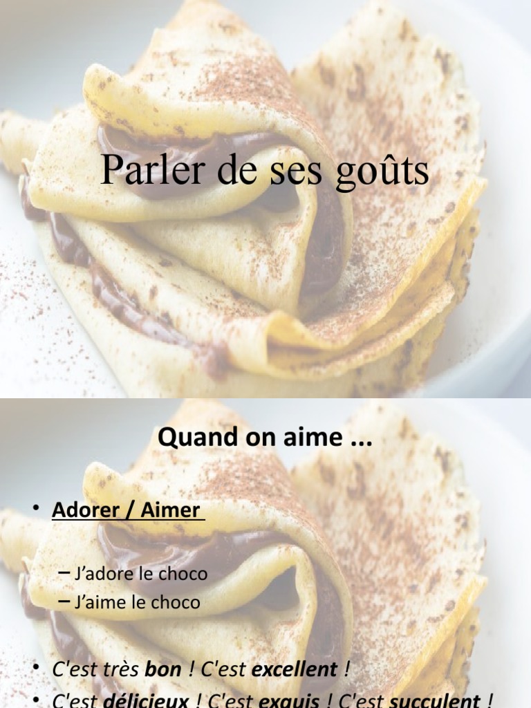 Parler de Ses Gouts | PDF