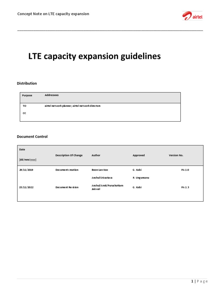 LTE Capacity Expansion Guidelines Final v1.3 2022 | PDF | Lte ...