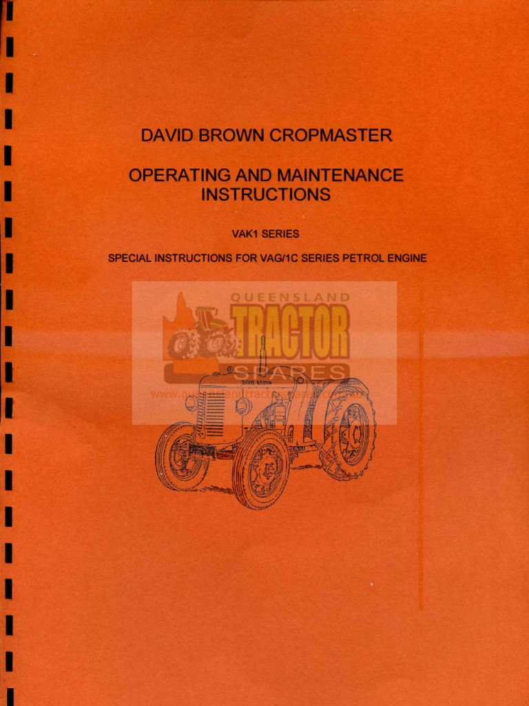David Brown Cropmaster Vak1 Operators Manual Pdf