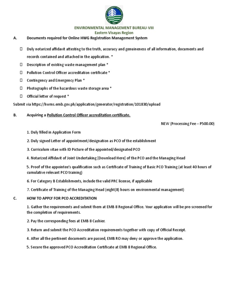 DENR Hazard Waste Management System | PDF