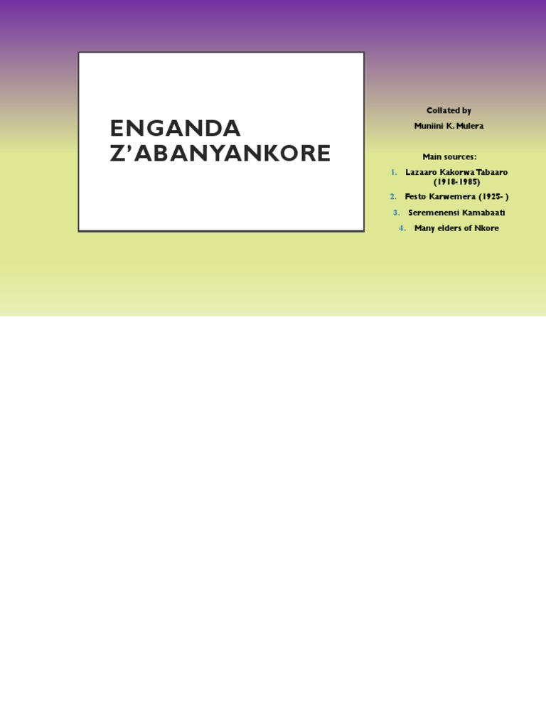 Enganda Za Abanyankore | PDF